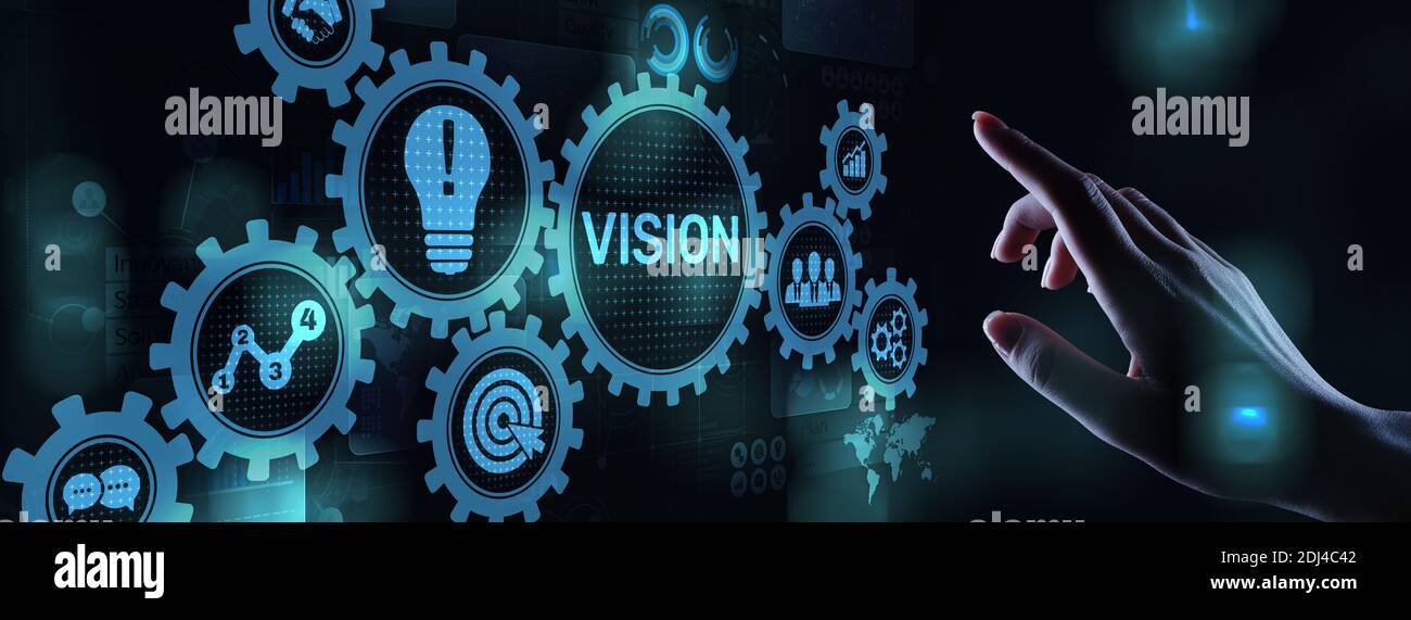 Vision, Business intelligence and strategy concept on virtual screen ...