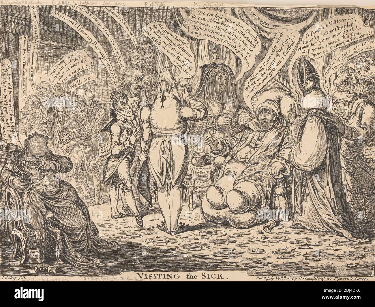 Visiting the Sick, James Gillray, 1757–1815, British, 1806, Etching ...