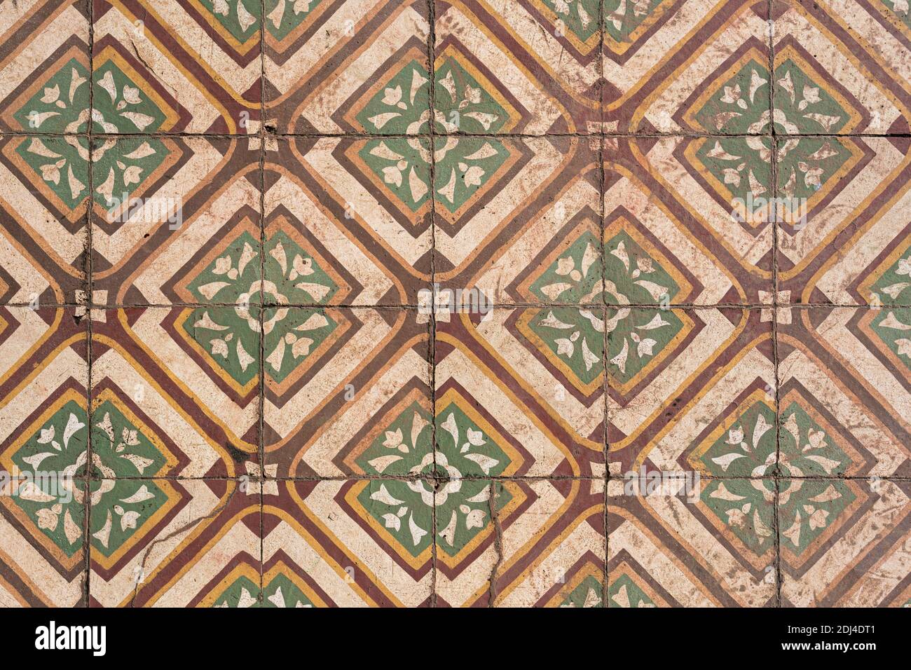 Beautiful old tiles in abandoned building Stock Photo - Alamy