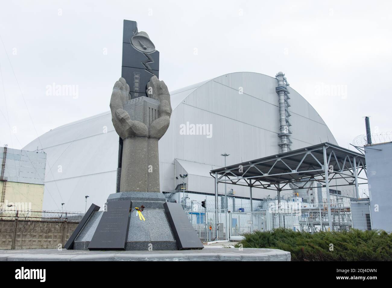 Tragedy memorial monument in front of the nuclear power plant, where a ...