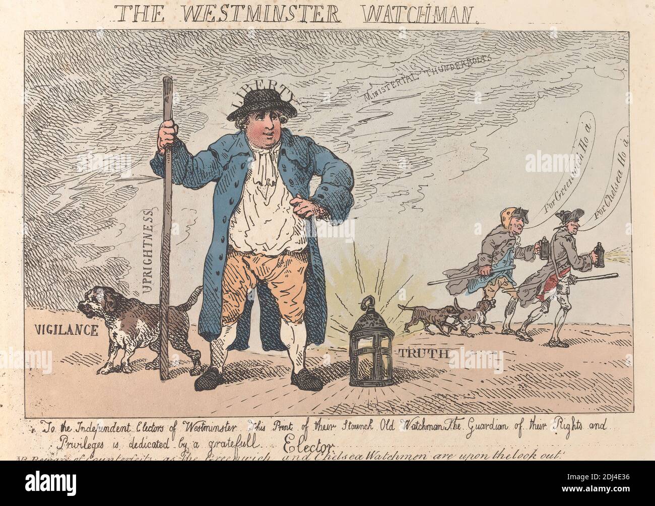 The Westminster Watchman, Thomas Rowlandson, 1756–1827, British, 1784 ...