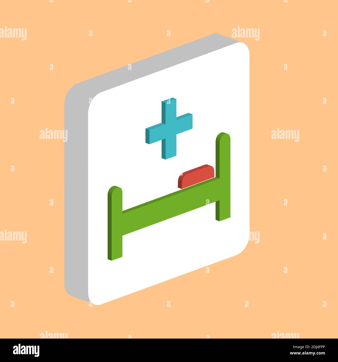 Hospital bed Simple vector icon. Illustration symbol design template ...