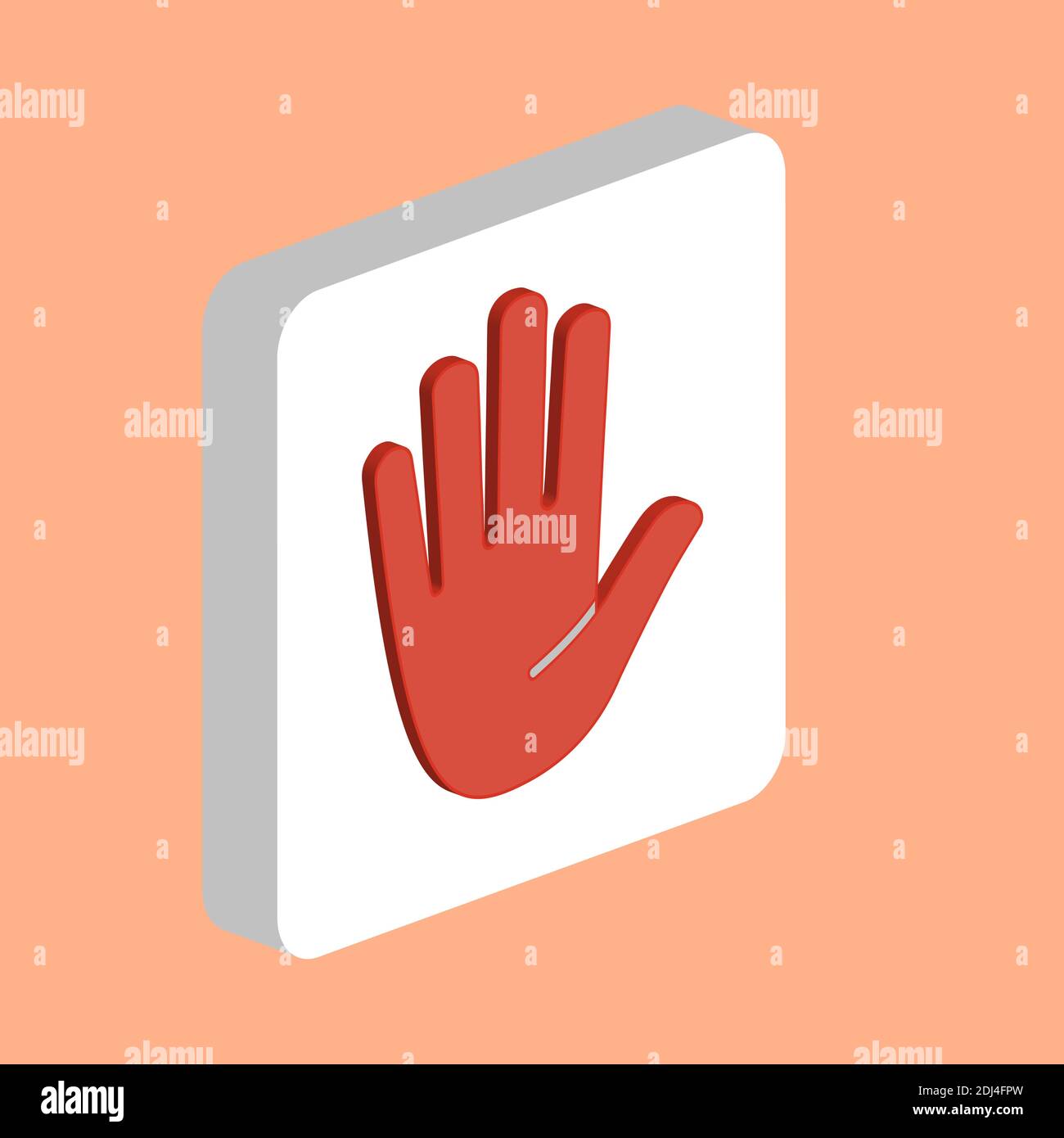 Stop hand Simple vector icon. Illustration symbol design template for ...