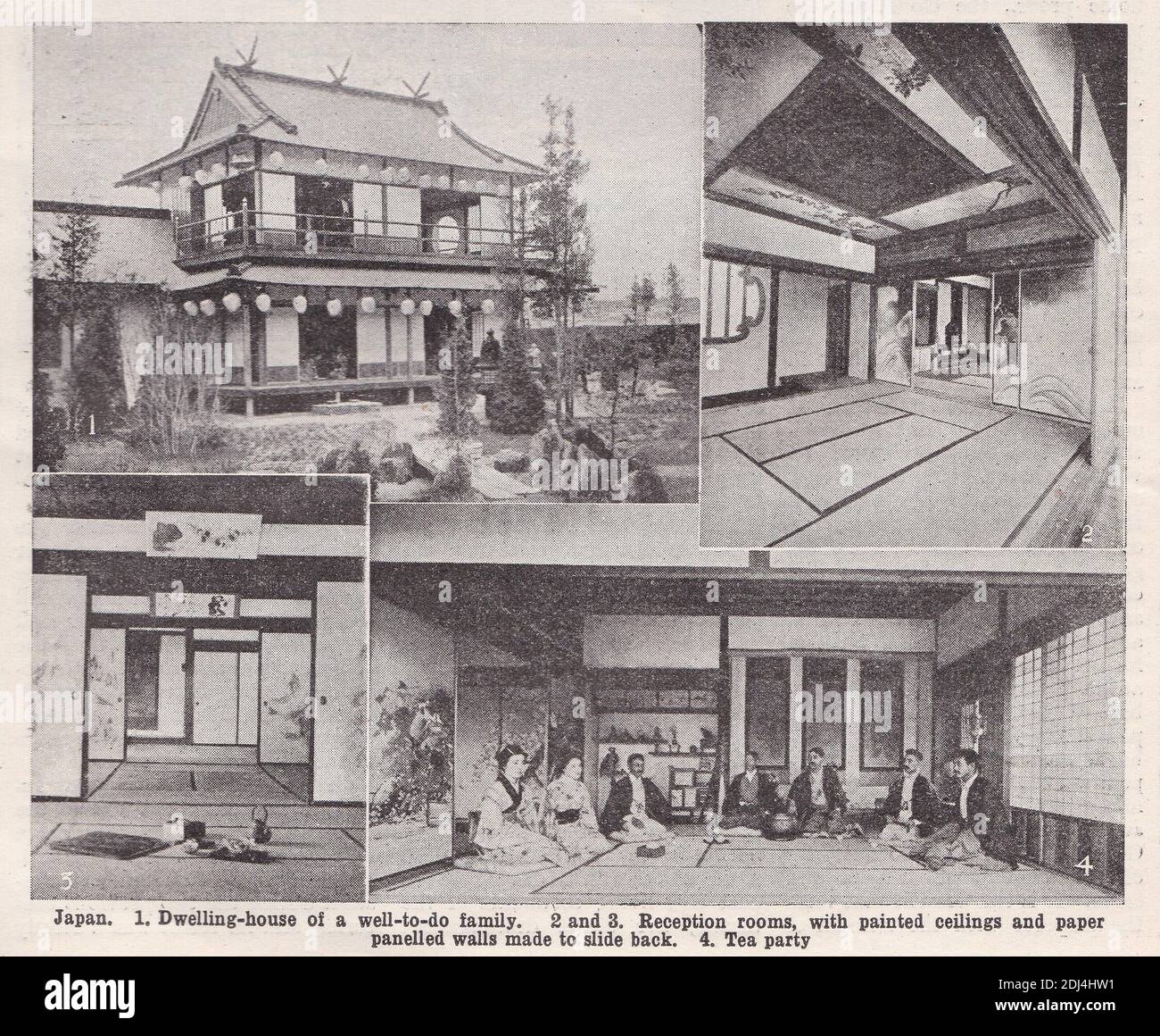 Vintage photos of Japan: Homes and buildings 1900s Stock Photo - Alamy