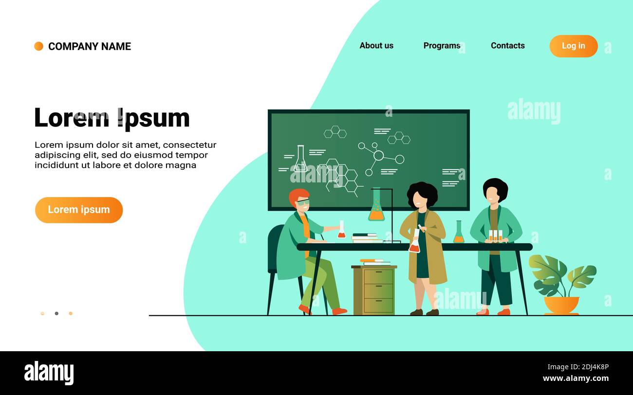 Teen Boy Science Lab Stock Vector Images - Alamy