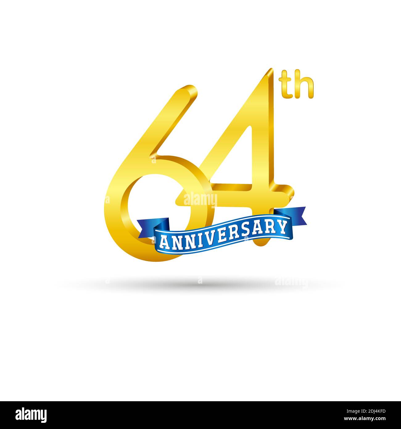 64 years birthday logo Stock Vector Images - Alamy