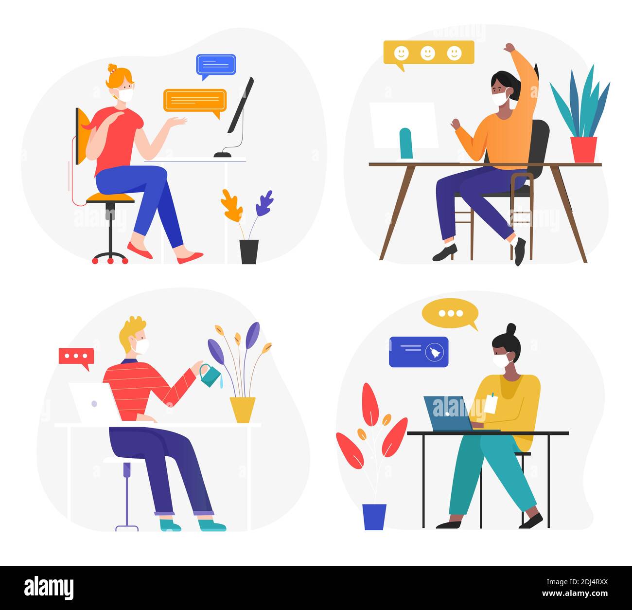 Face To Face Communication Cartoon