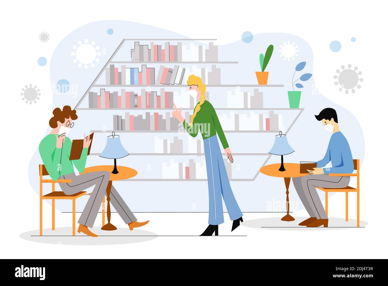 Man reading book woman Stock Vector Images - Alamy