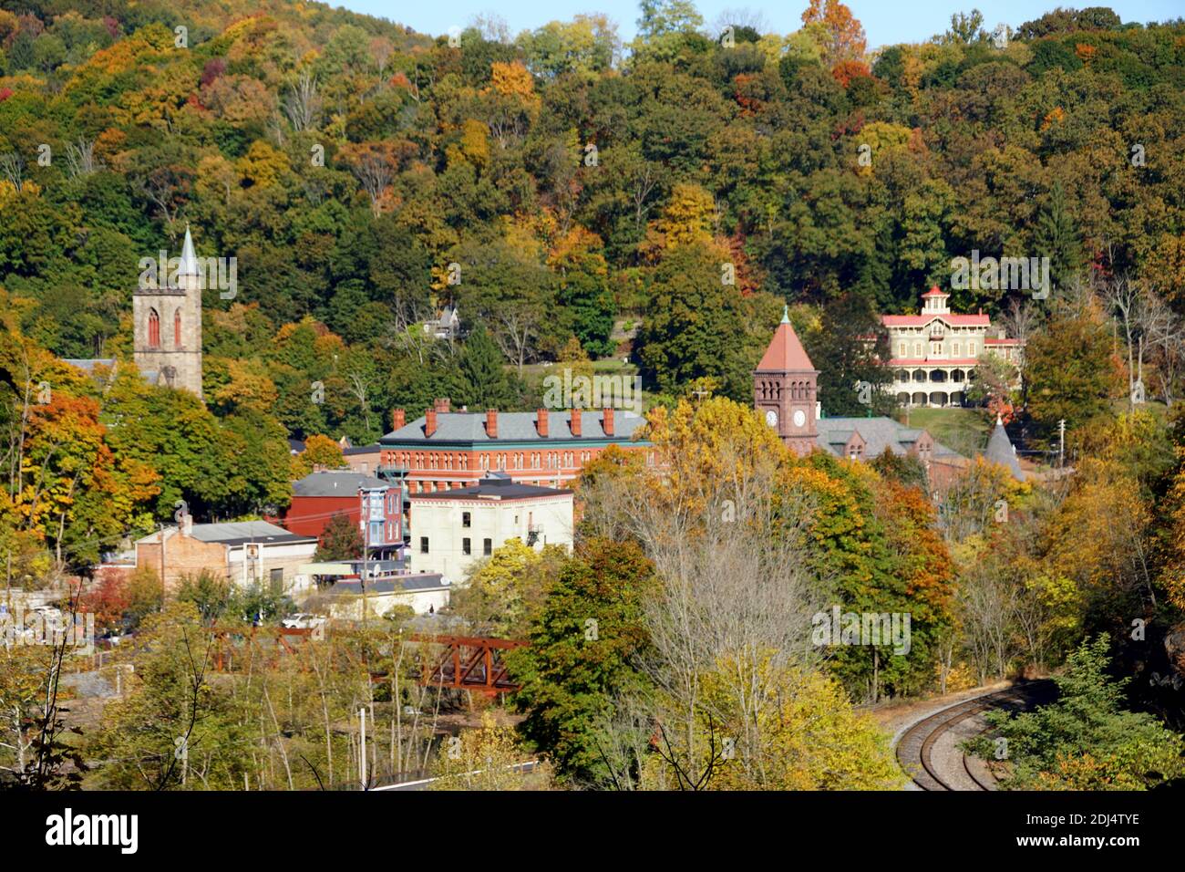 Jim Thorpe, Pennsylvania, U.S - October 17,2020 - The distance view of ...