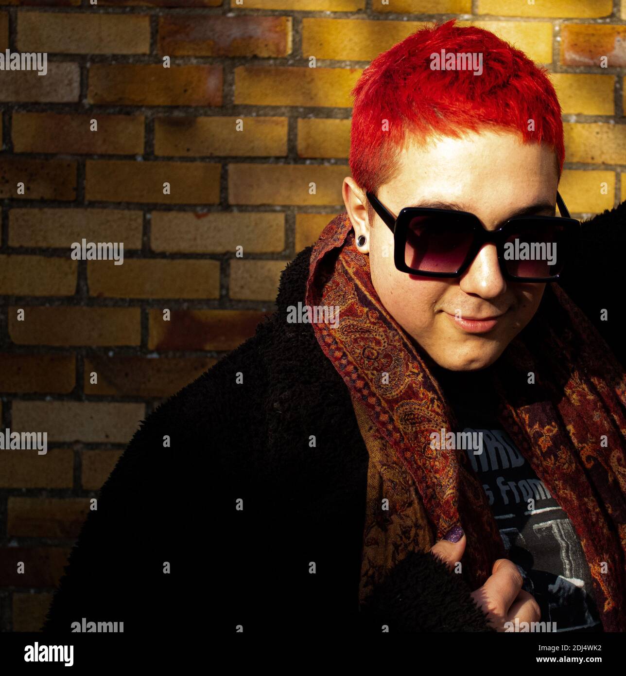 red haired son Stock Photo - Alamy