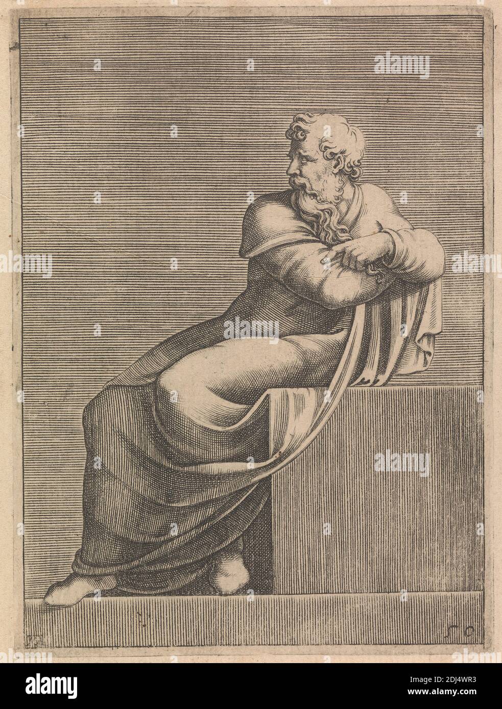 Achim, Ancestor of Christ, Print made by Adamo 'Ghisi' Scultori, ca ...