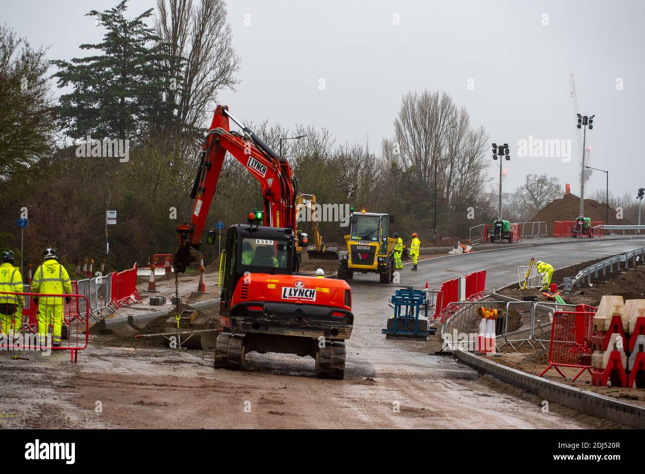 Slough, Berkshire, UK. 13th December, 2020. The old Datchet Road bridge ...
