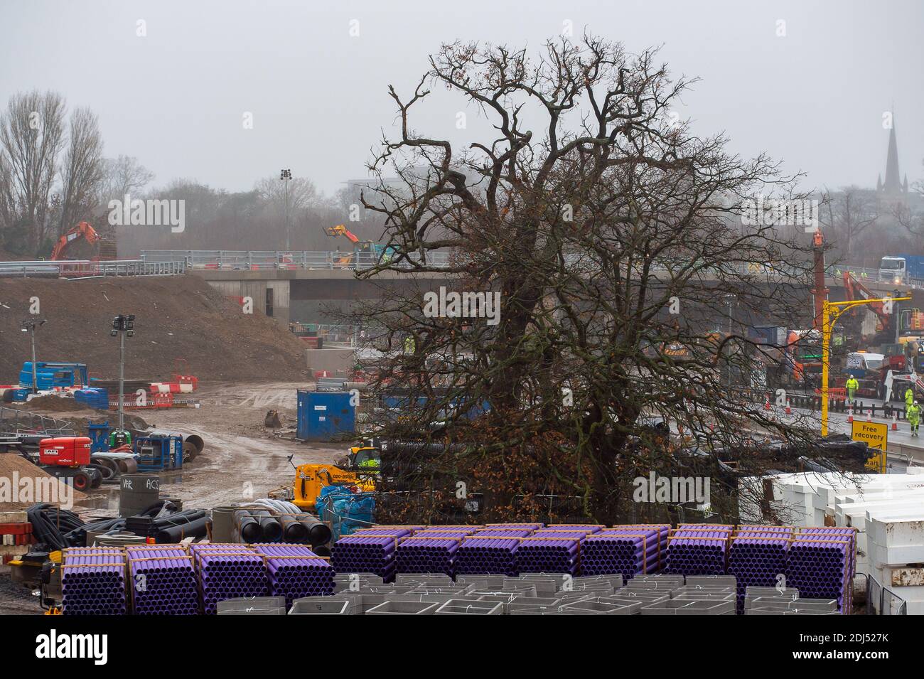Slough, Berkshire, UK. 13th December, 2020. Former fields that horses ...