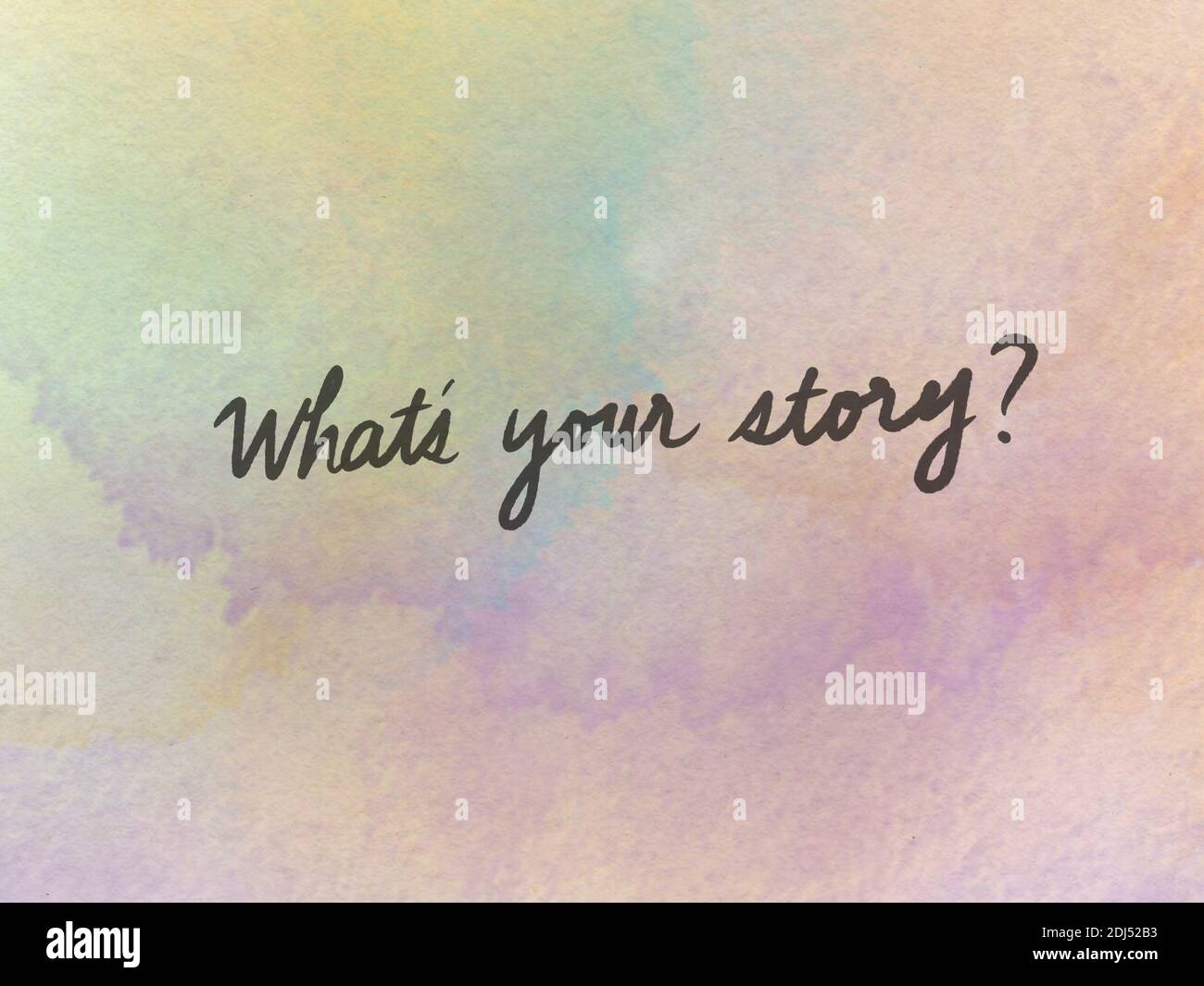whats your story concept words Stock Photo - Alamy