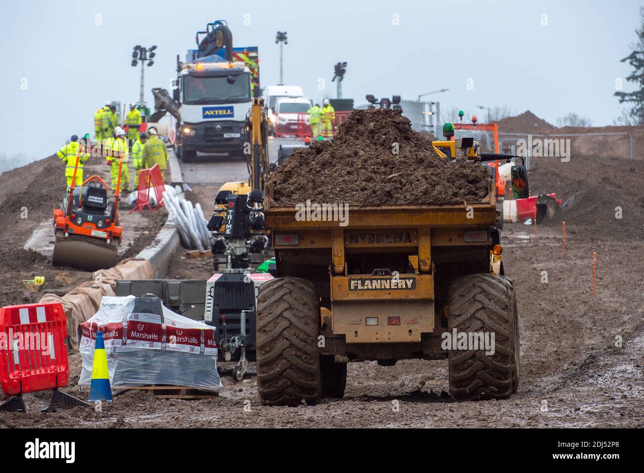 Slough, Berkshire, UK. 13th December, 2020. The old Datchet Road bridge ...