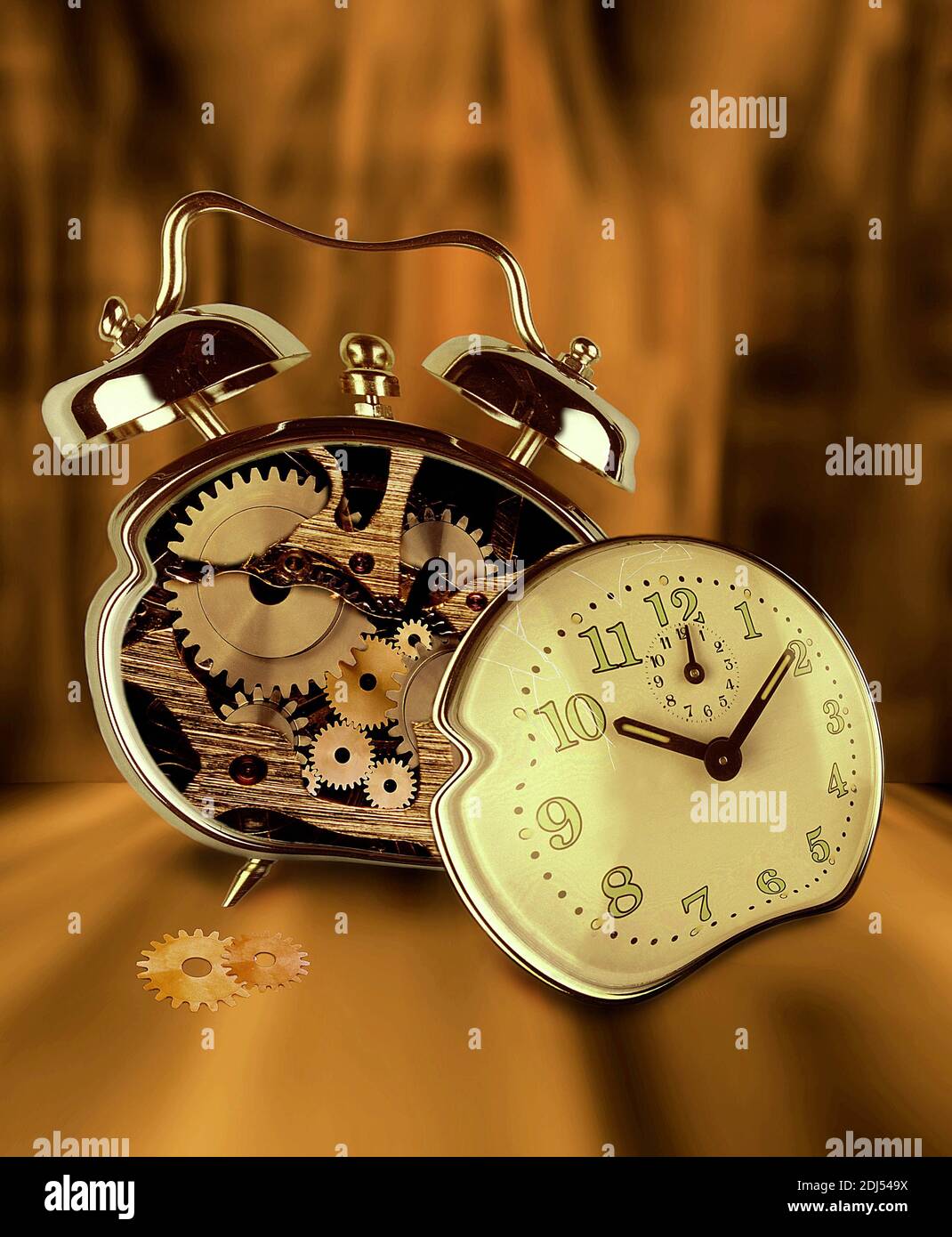 Symbolic image with Alarm Clock Stock Photo - Alamy