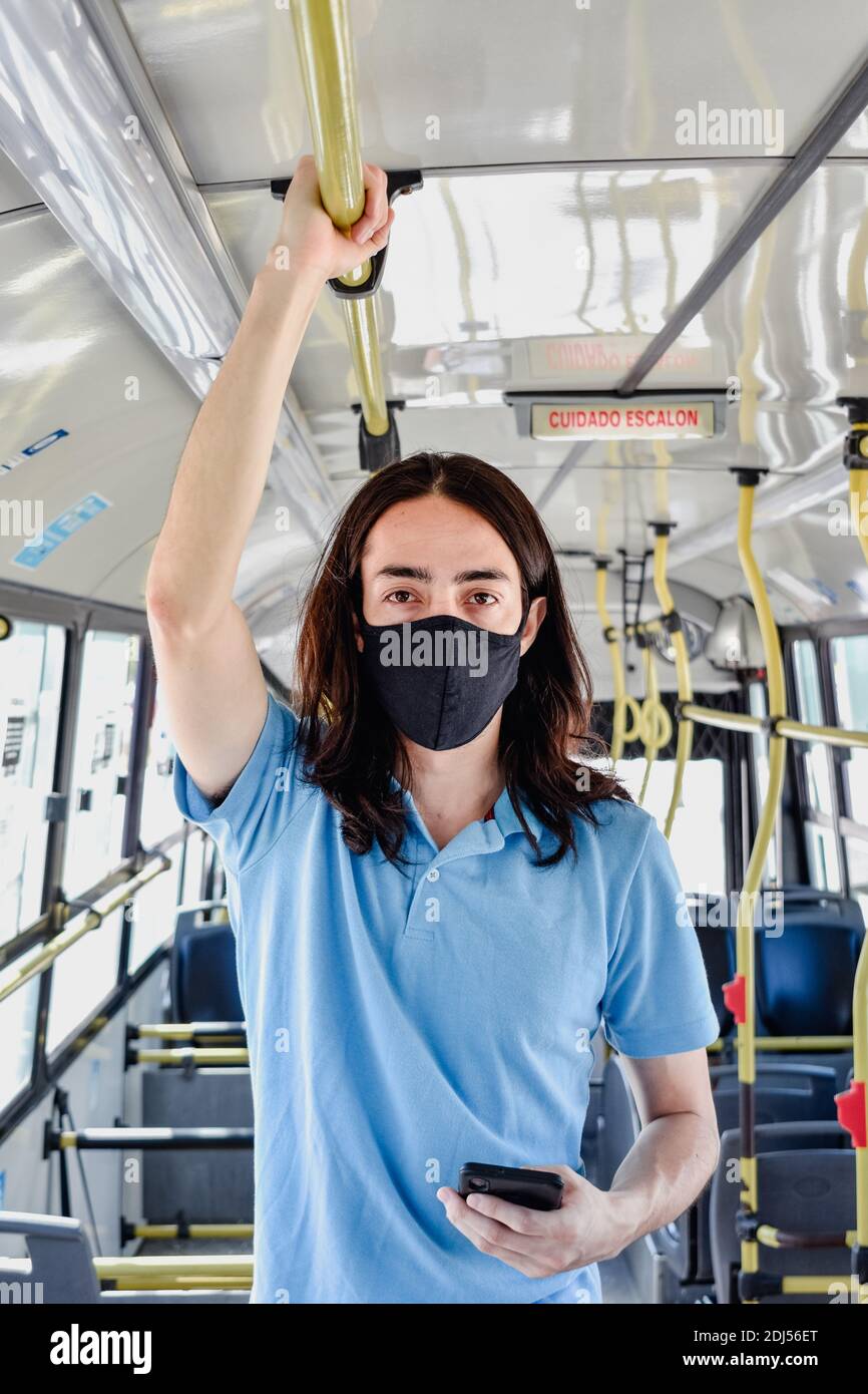 Man alone on bus hi-res stock photography and images - Alamy