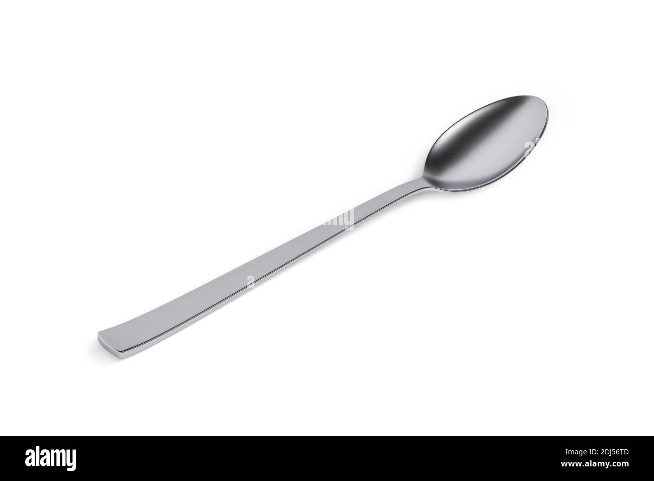 Stainless steel teaspoon on white background - 3D render Stock Photo ...