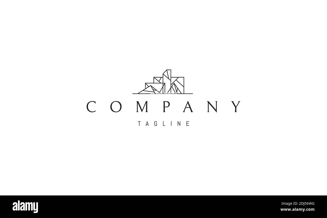 Vector logo, which contains an abstract image of a modern architectural ...