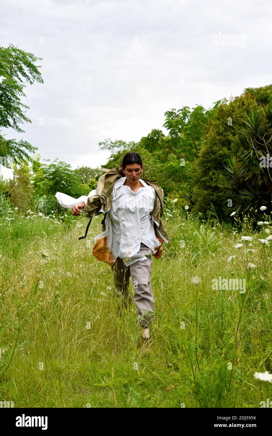 Woman farming in a field with her daughter hi-res stock photography and ...
