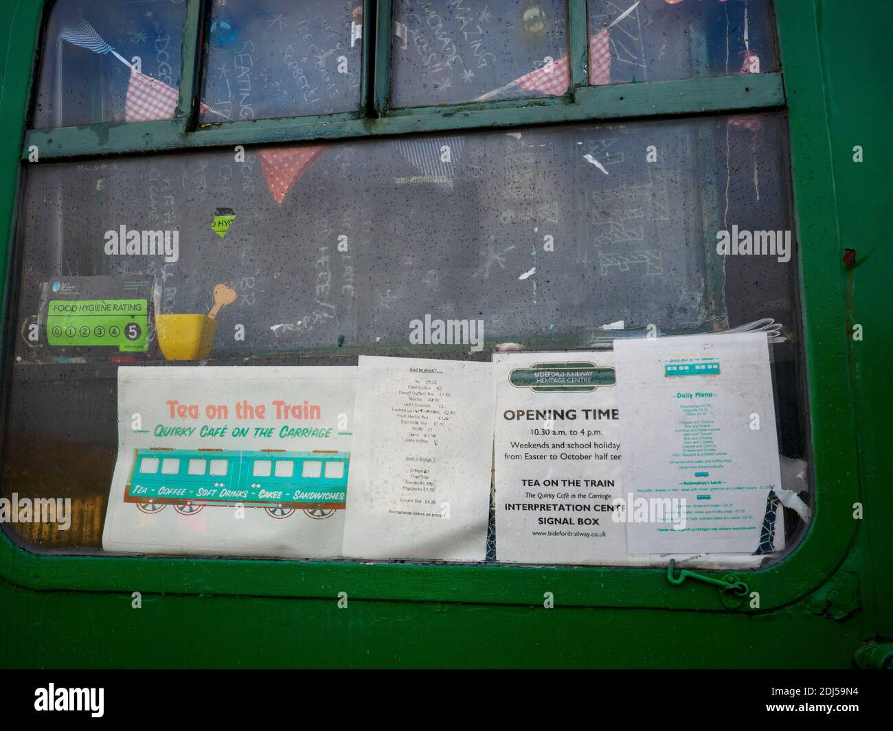Tea on the train, the quirky cafe in the carriage at the Bideford ...