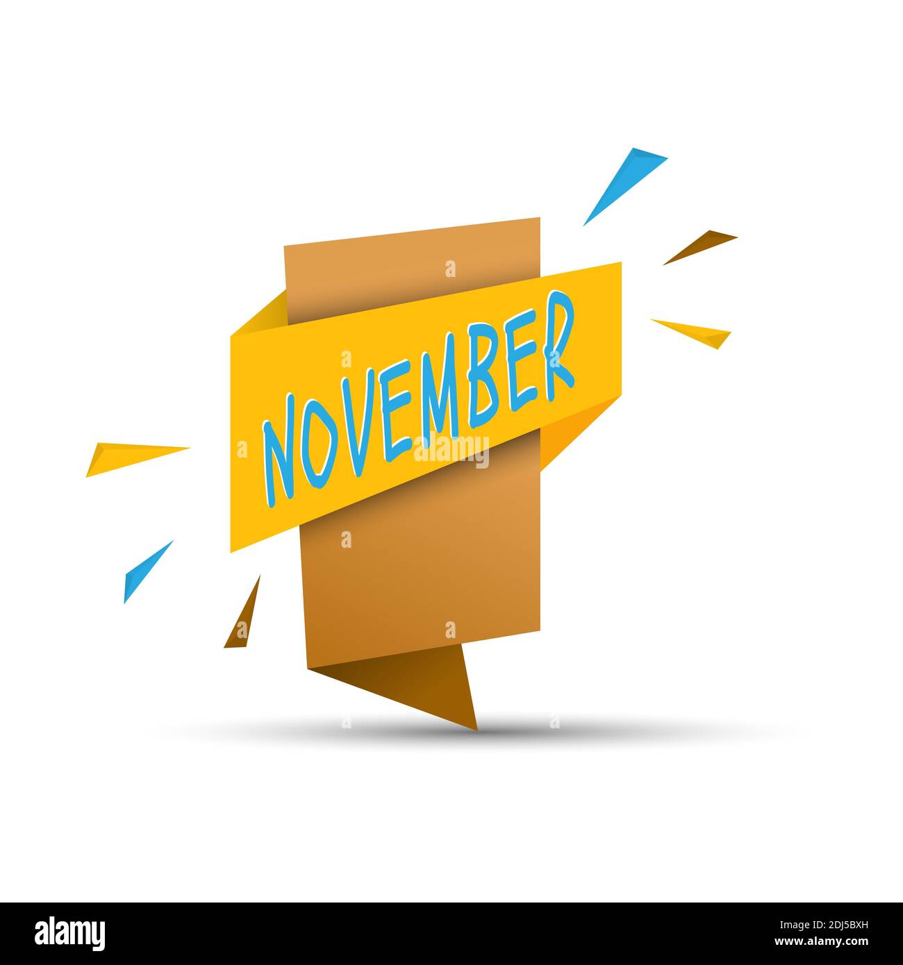 NOVEMBER. Colored banner with the name of the month of the year. Stock ...