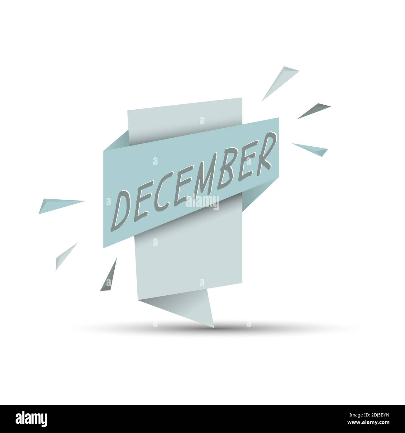 DECEMBER. Colored banner with the name of the month of the year. Stock ...