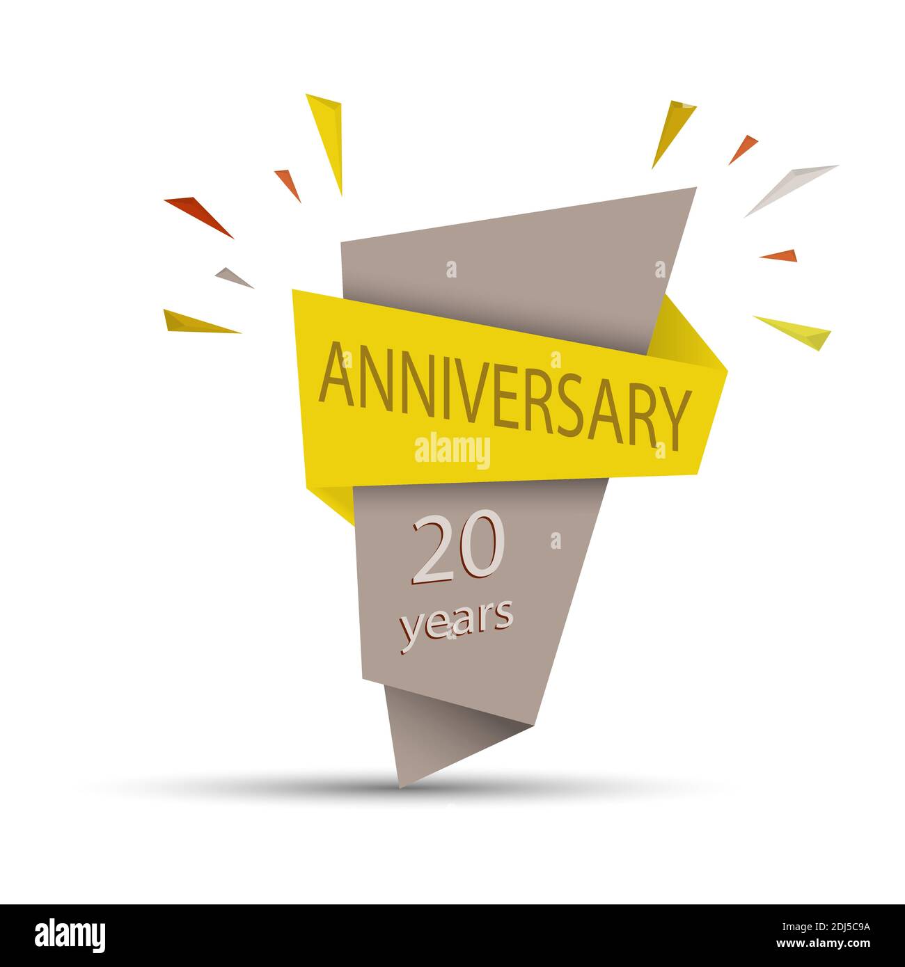 ANNIVERSARY 20 years. Colored banner for congratulations and thematic ...
