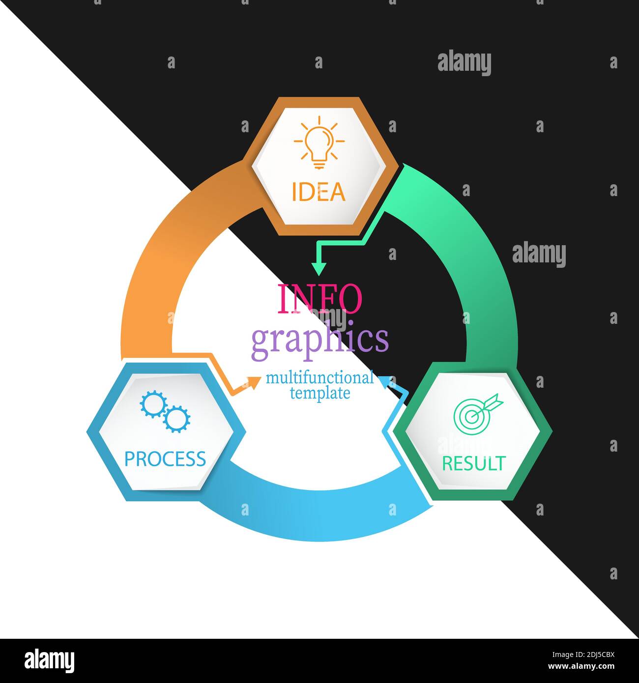 Infographics. Vector template with pictograms for business and finance ...