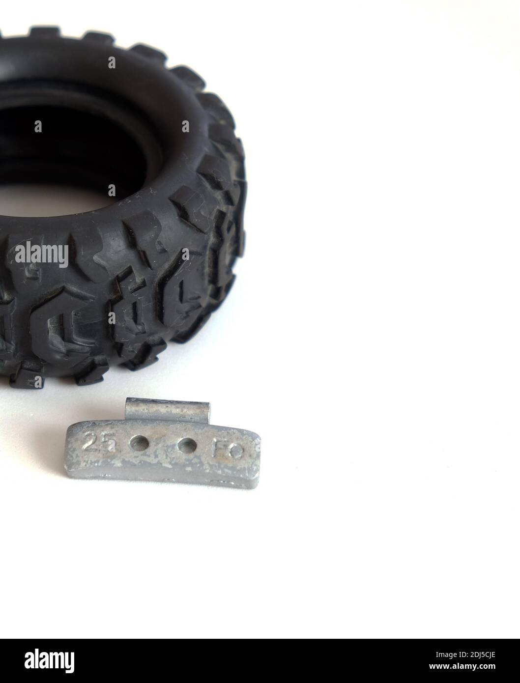 weight lead for automobile tire balancing on white ground, 25 gram ...