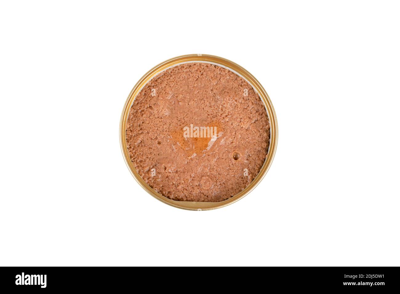 Chicken pate in a can isolated on white background with clipping path ...
