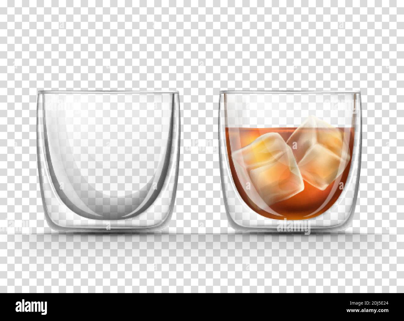 Whiskey in glasses on Stock Vector Images - Alamy