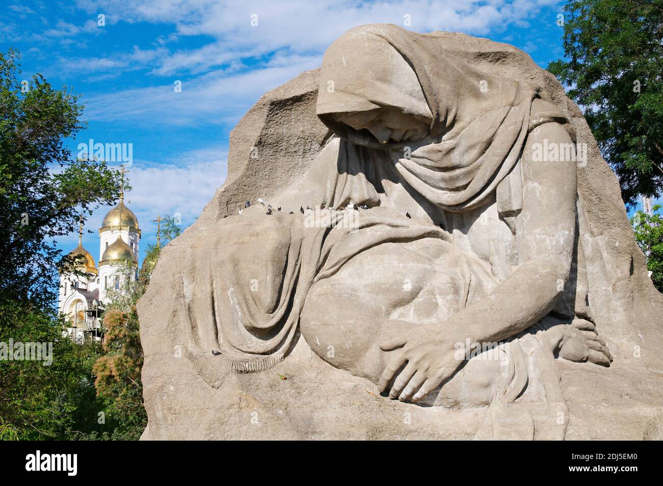 Russia, Volgograd federation, Volgograd, Motherland Statue at Mamayev ...