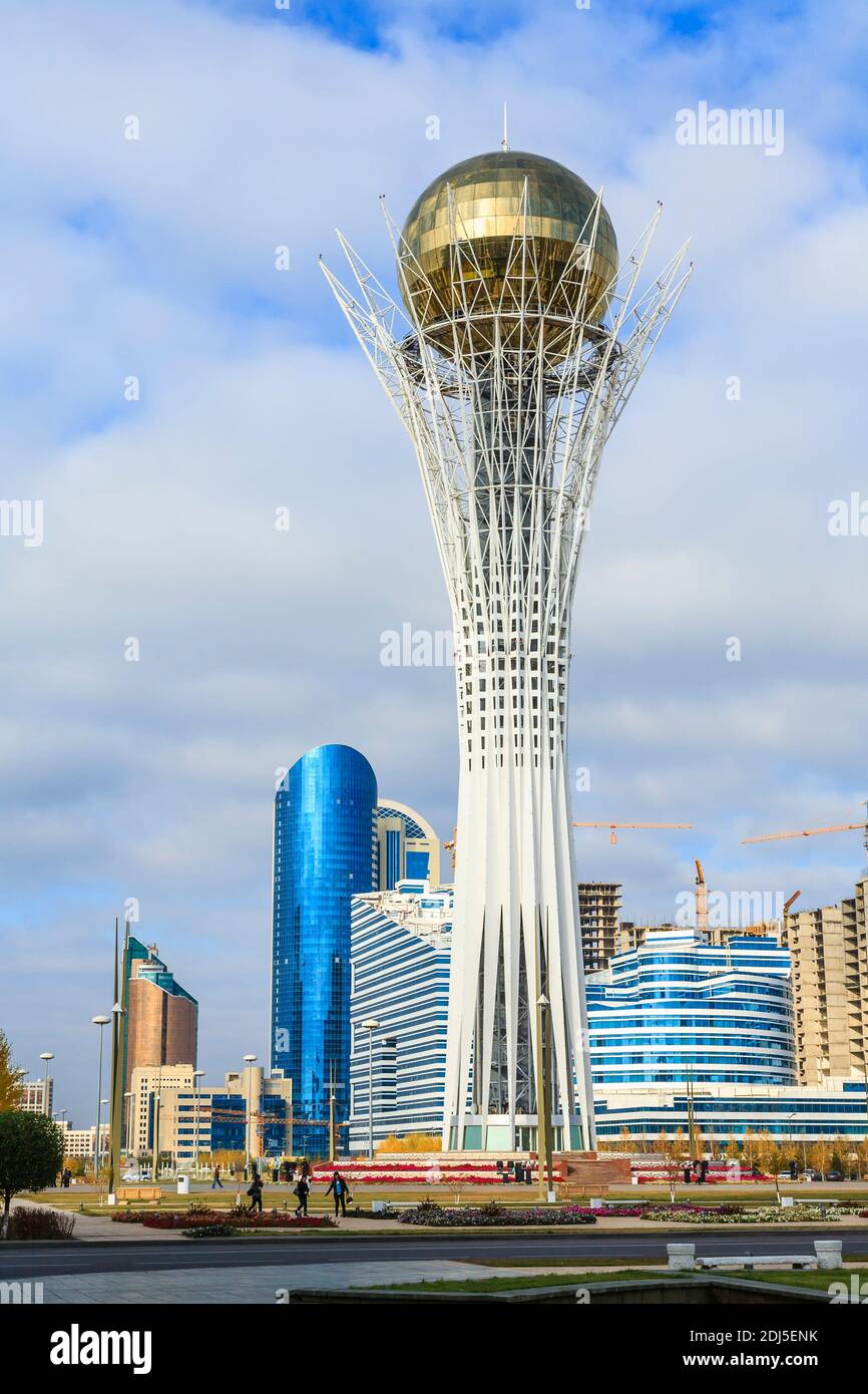 Bayterek (Baiterek) Tower an iconic monument and observation tower ...