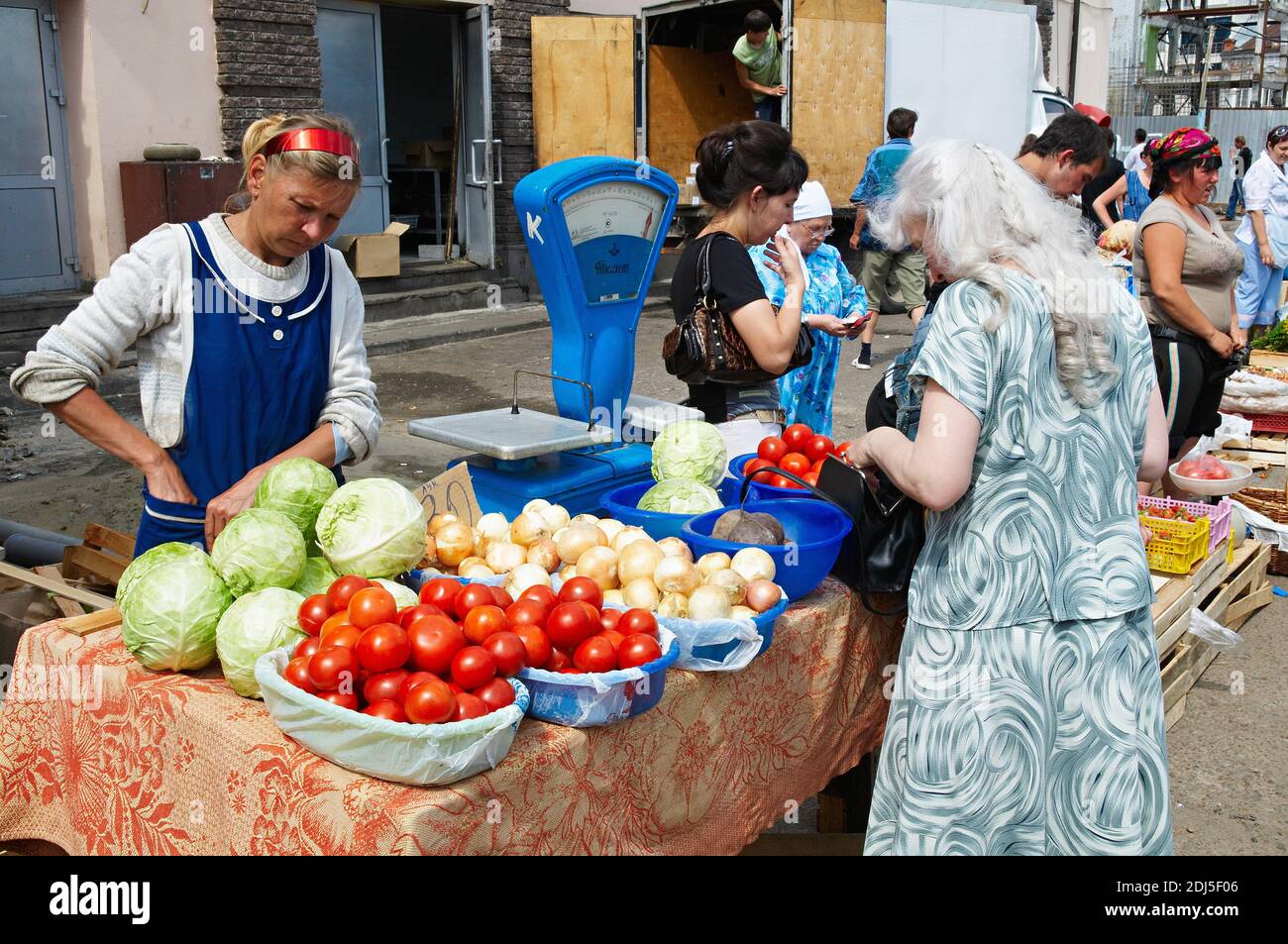 Russia, Tatarstan Republic, City of Kazan, Cover market Stock Photo - Alamy
