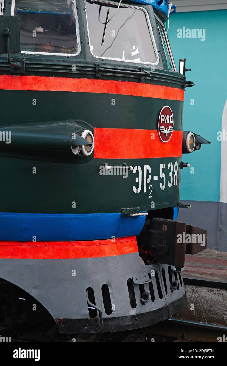 Russia, Omsk federation, Omsk, railway station, Trans-Siberian line ...