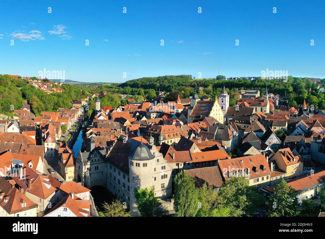 Aerial View Of Marktbreit Stock Photo - Alamy