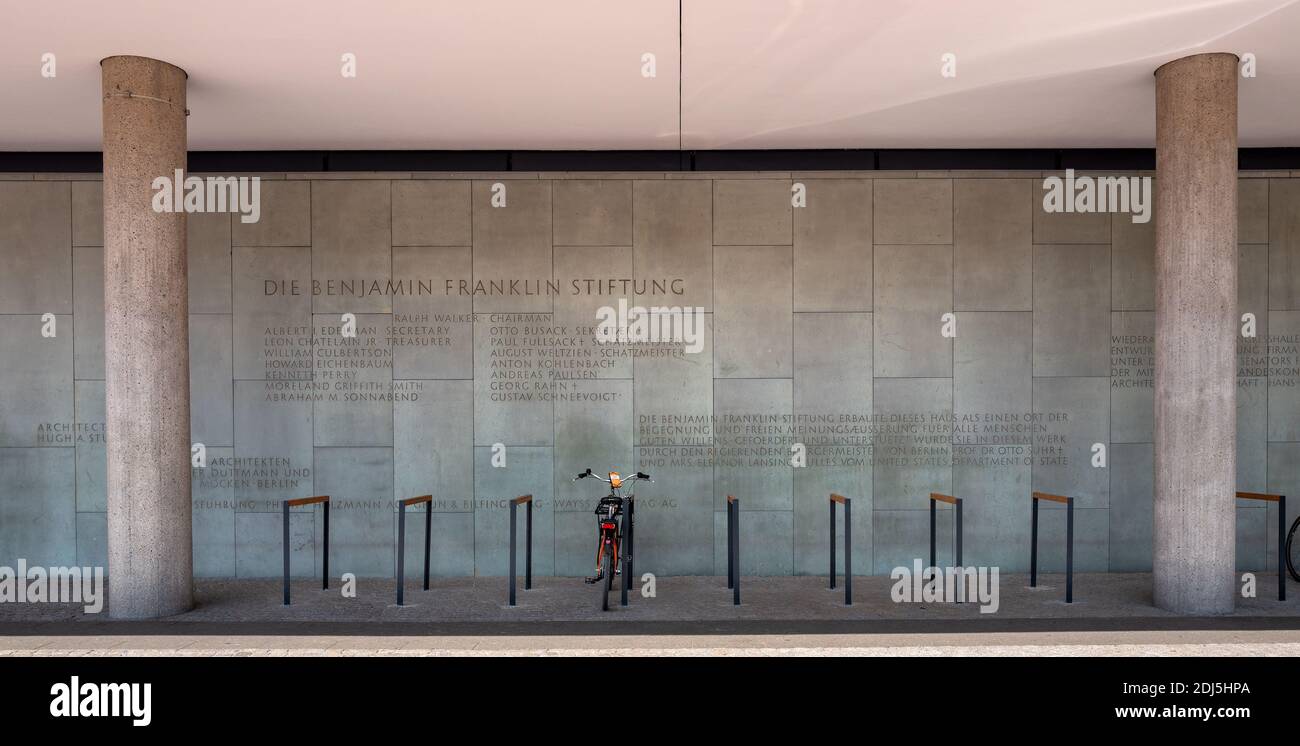 Memorial Plaque At The Entrance Of The Old Congress Hall In Berlin ...
