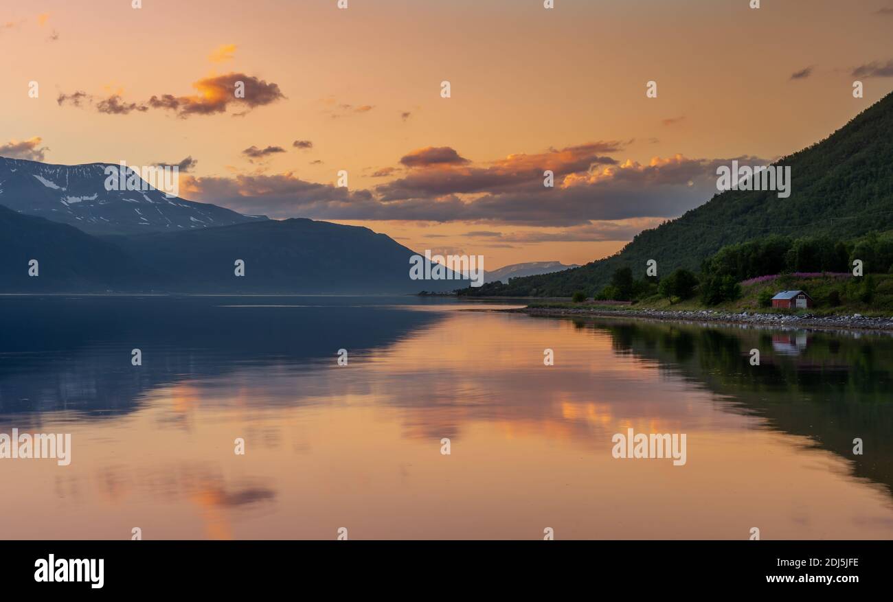Beautiful sunrise panorama norway hi-res stock photography and images ...