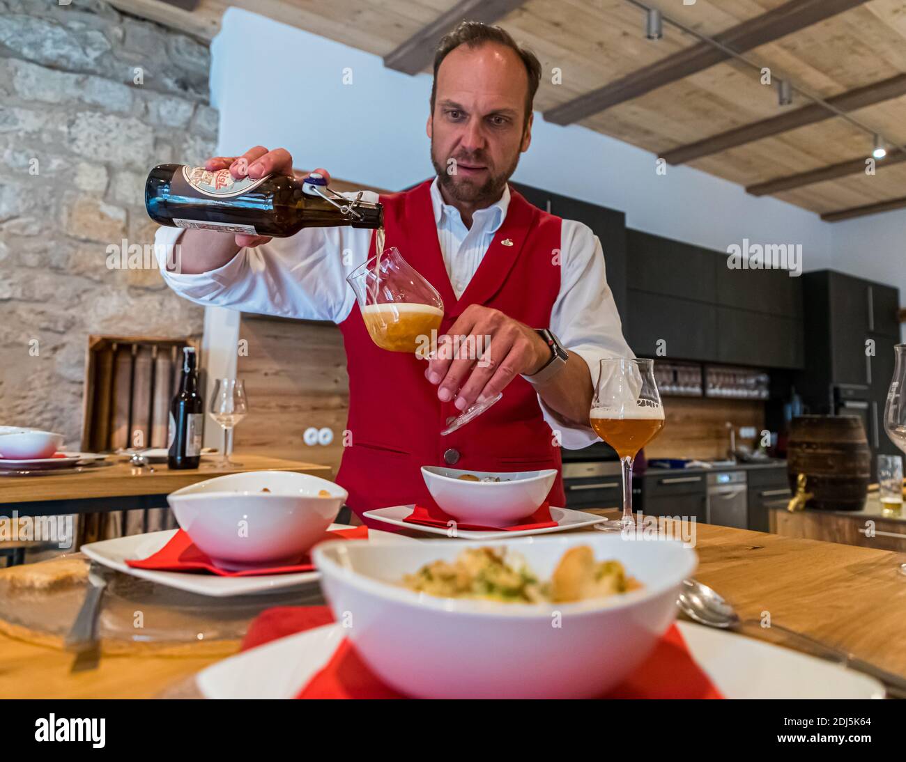 Beer-Tasting with Beer-Sommelier in Kemnath-Waldeck, Germany Stock ...