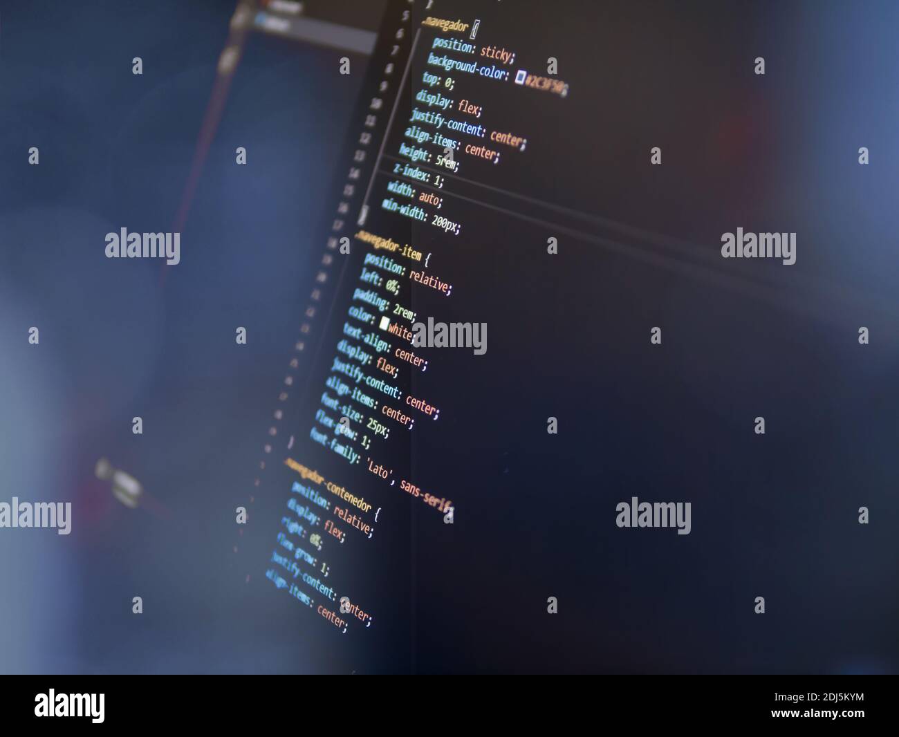 Html Code On A Computer Screen Stock Photo - Alamy