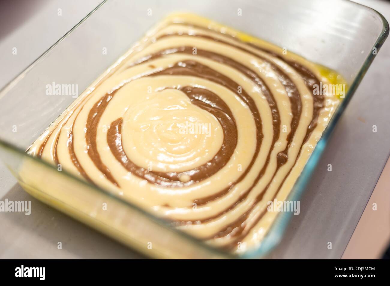 zebra pie background, blurred chocolate, dough background Stock Photo ...