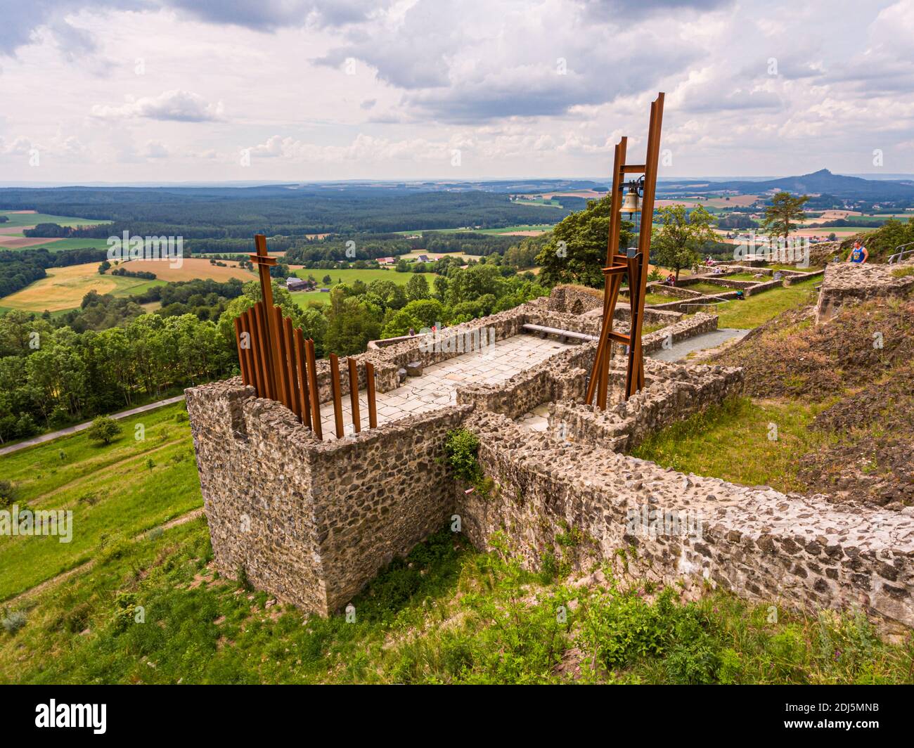 Reconstructed bell-tower on the chapel of Waldeck-Castle in Kemnath ...