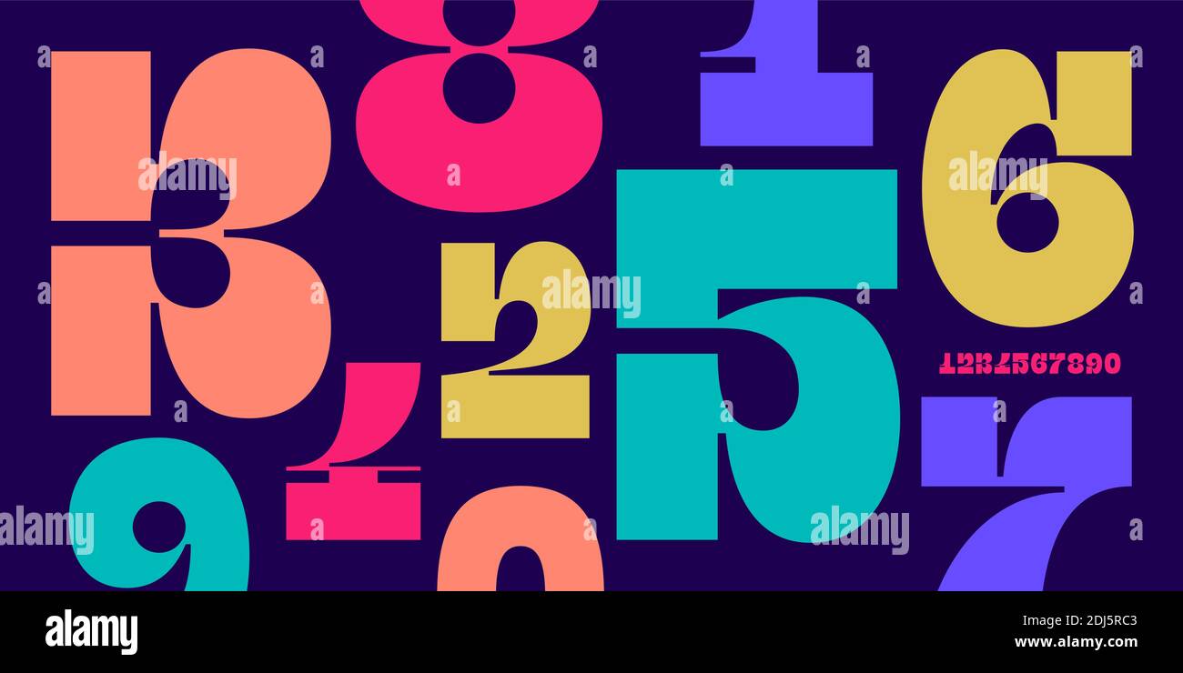 Numeral font. Font of number, numeral Stock Vector Image & Art - Alamy