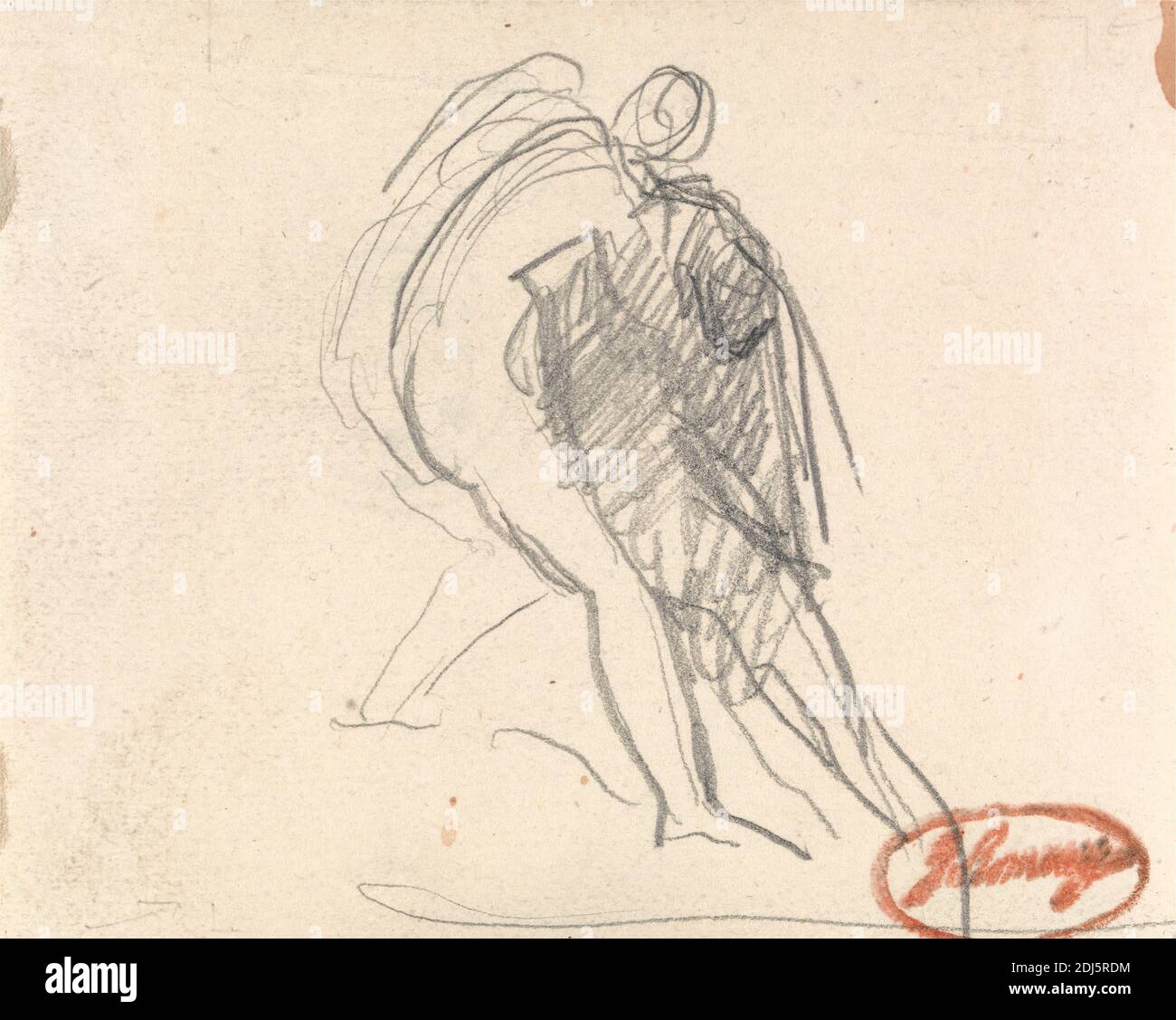 Figure Supporting a Fainting Figure, George Romney, 1734–1802, British ...