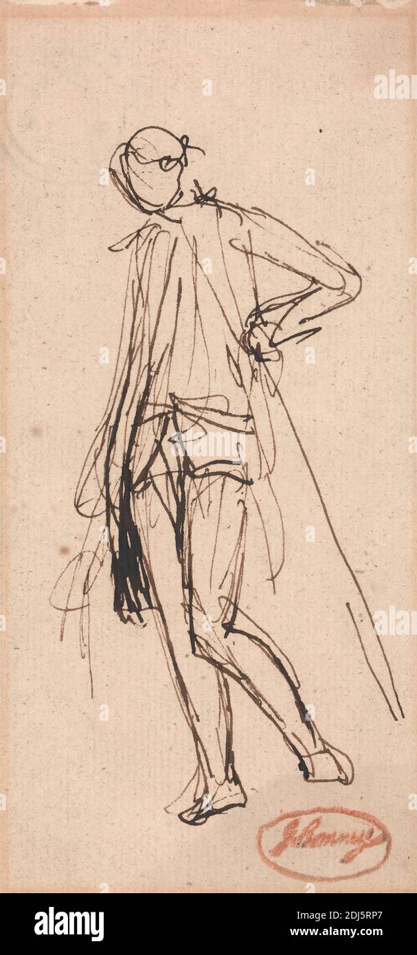 Standing Figure, George Romney, 1734–1802, British, undated, Pen and ...