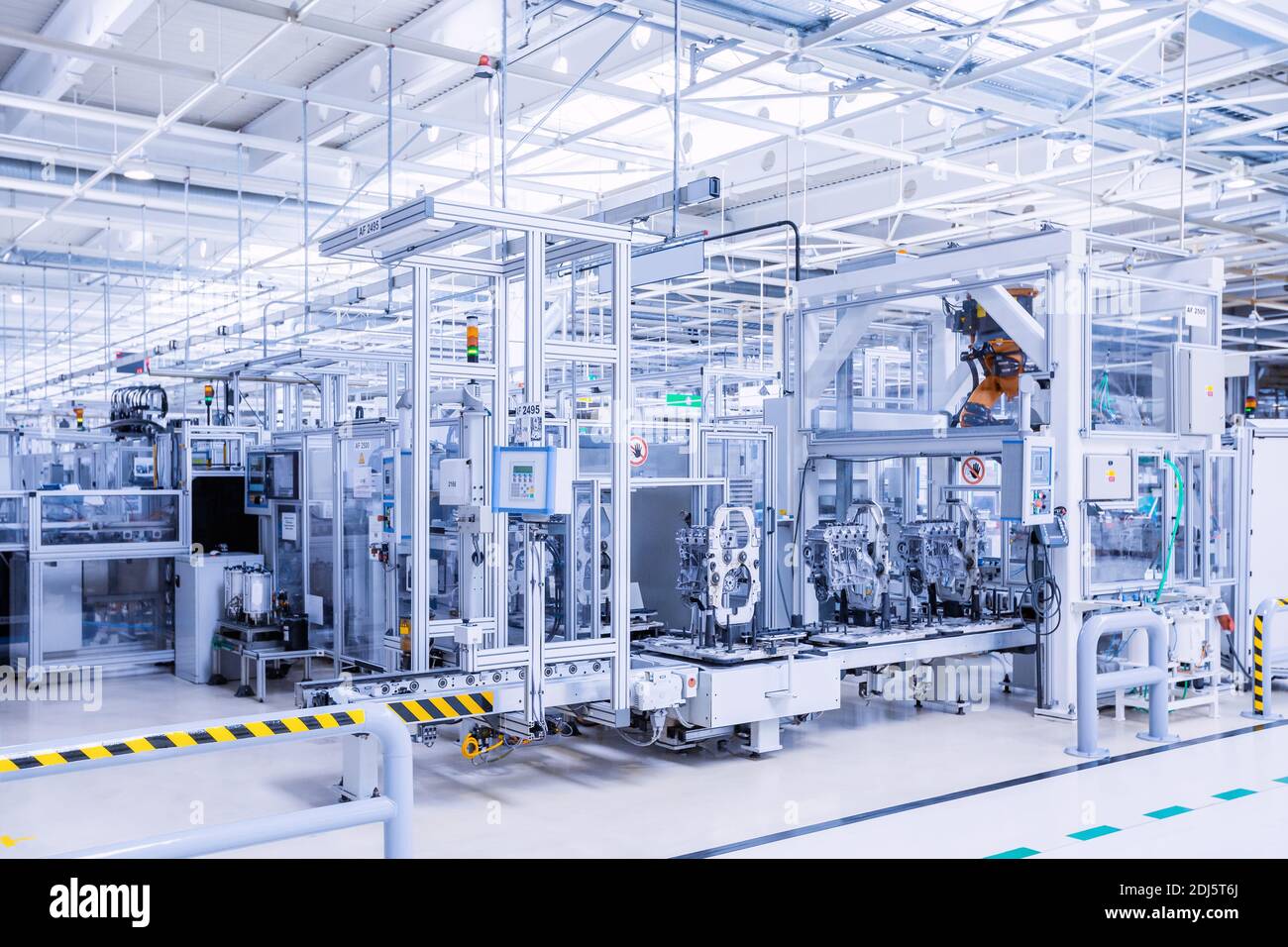 car engines at conveyor line Stock Photo - Alamy