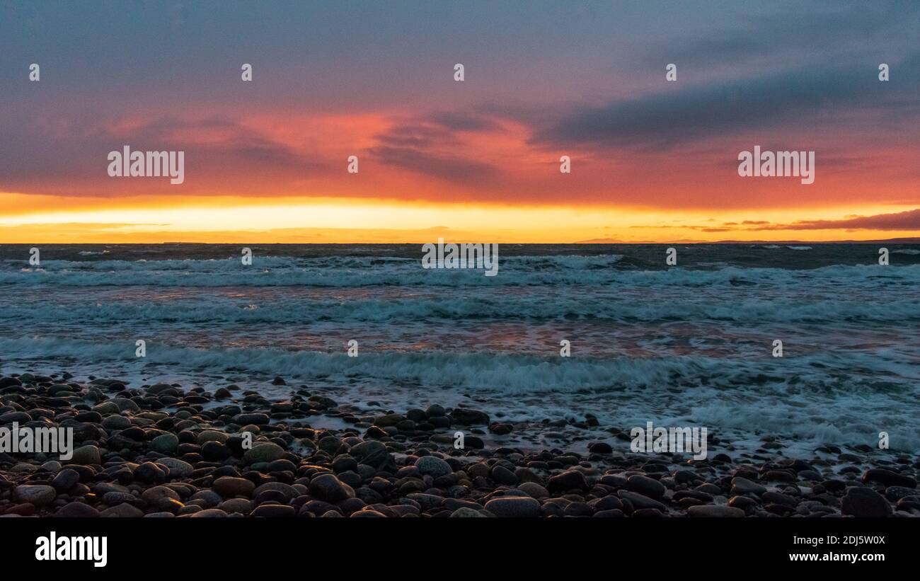 Whidbey Island sunset over Admiralty Inlet Stock Photo - Alamy