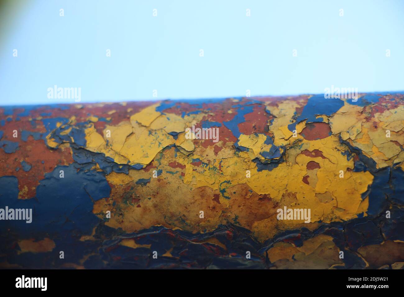 Blue painted metal with a rust texture Stock Photo - Alamy