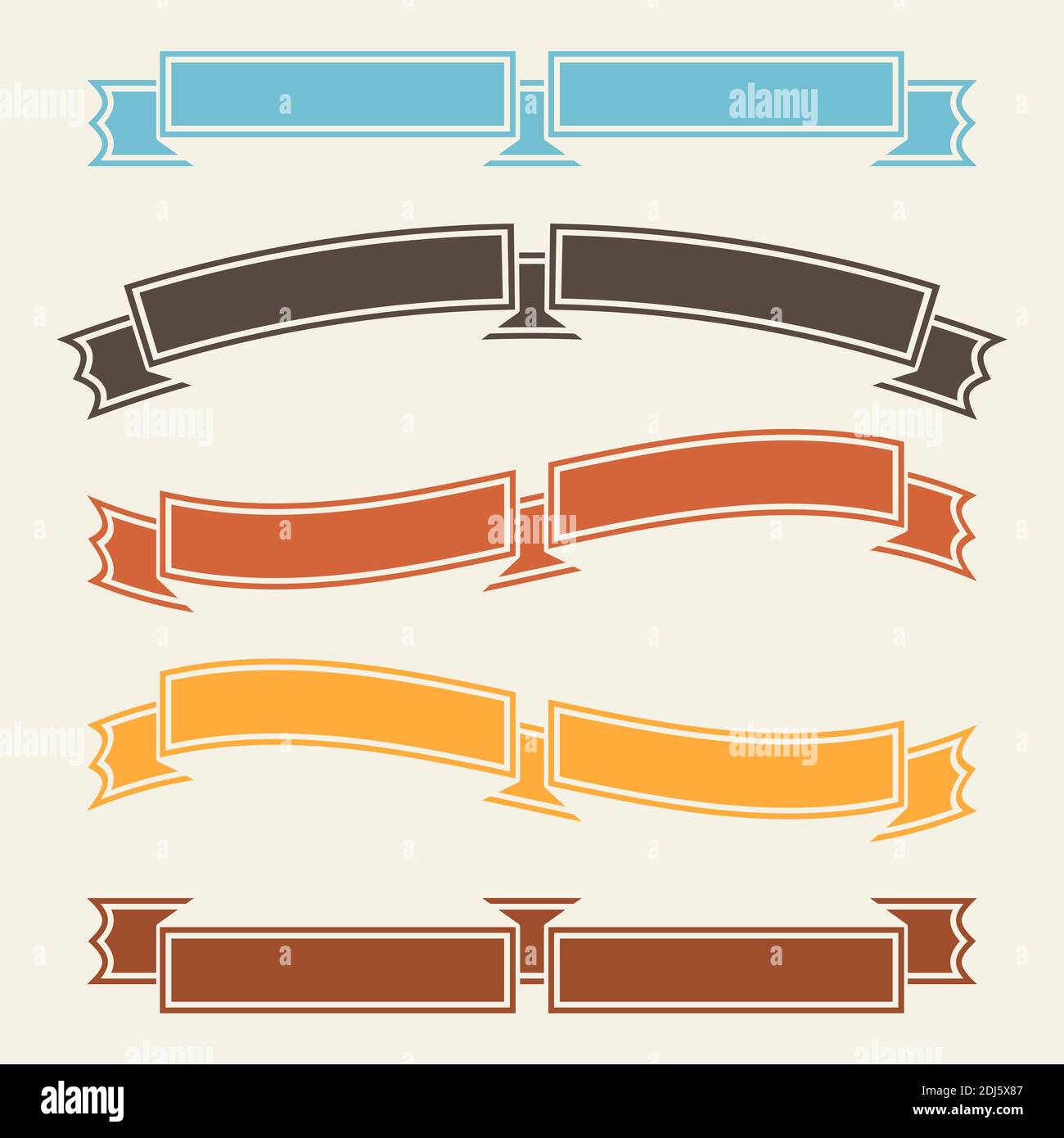 Double ribbons Stock Vector Images - Alamy